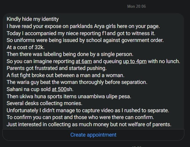 Parents Demand End To Extortion At Arya Girls' High School - Nyakundi ...